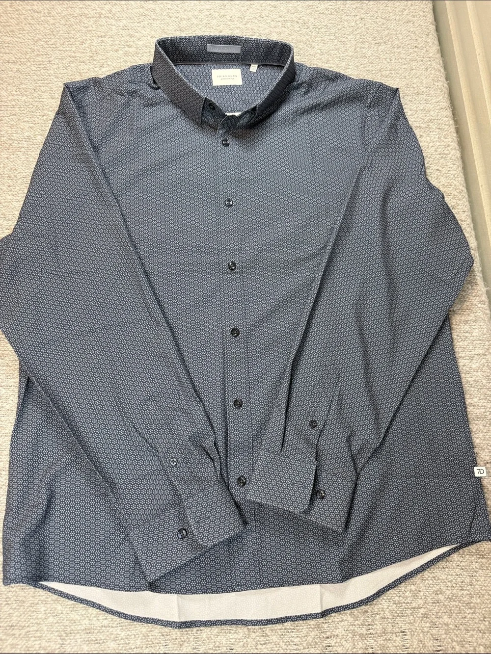 7 Diamonds | Shirts | 7 Diamonds Navy Microgeometric Buttonup Shirt 4 ...